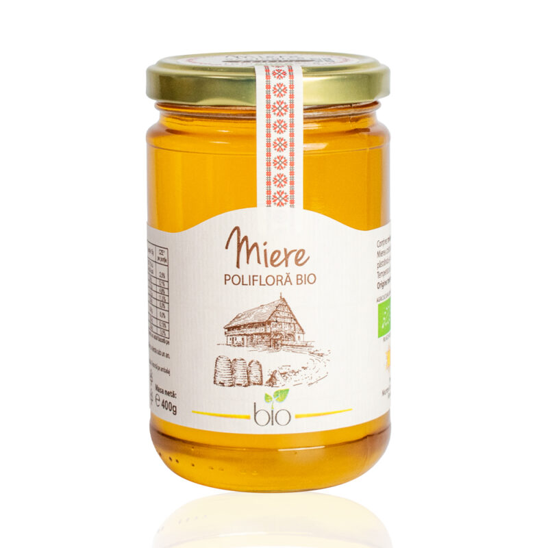 Miere polifloră BIO, 400 g - apisrom.ro